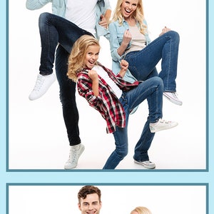Family Day Photo Booth Template 2x6 | Editable Family Event Party Frame ...