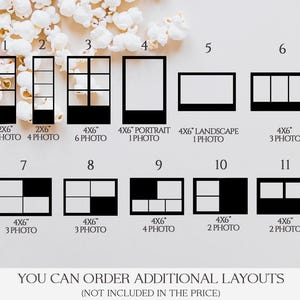 Movie Night Photo Booth Template 4x6 | Editable Film Strip Overlay PSD ...