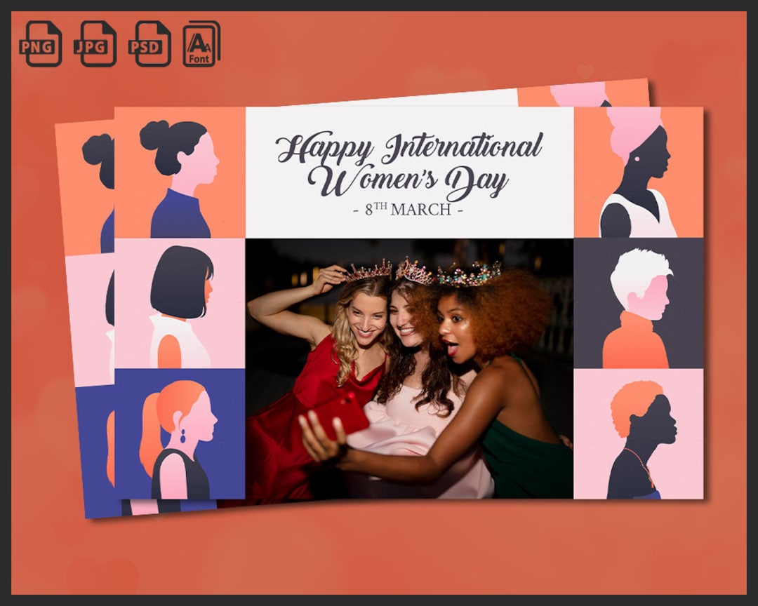 Women's Day Photo Booth Template, Photobooth 8th March Frame, Love, 4x6 ...