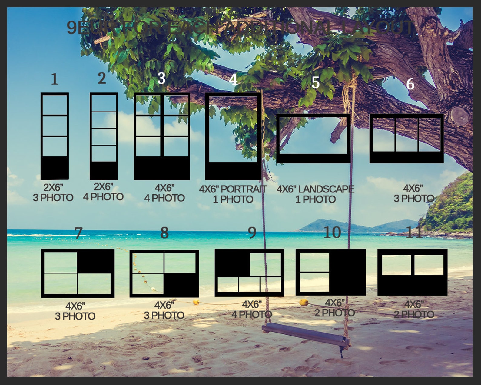 Pool Party Photo Booth Template Photobooth Beach Party Frame - Etsy