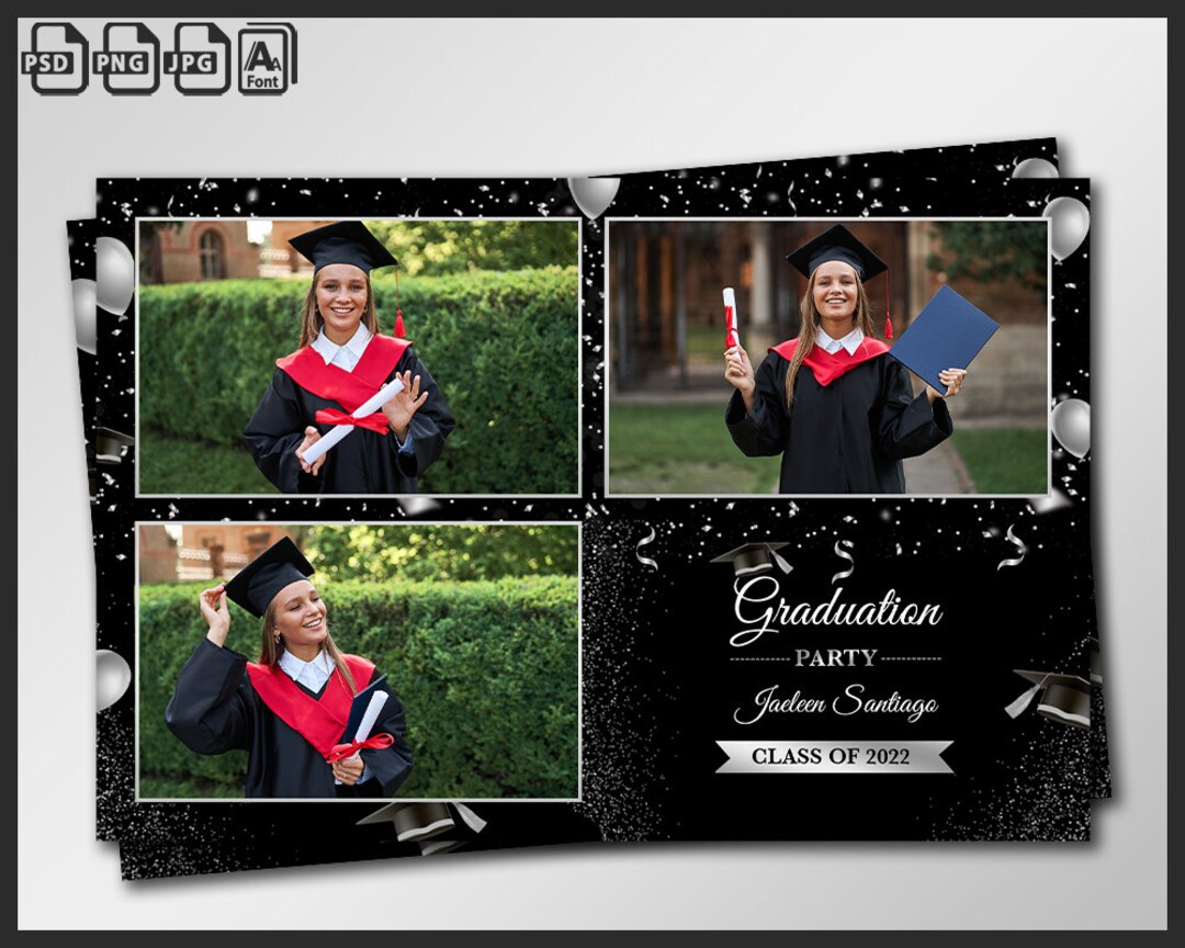 Graduation Photo Booth Template 4x6 | Editable Class of 2025 Strip ...