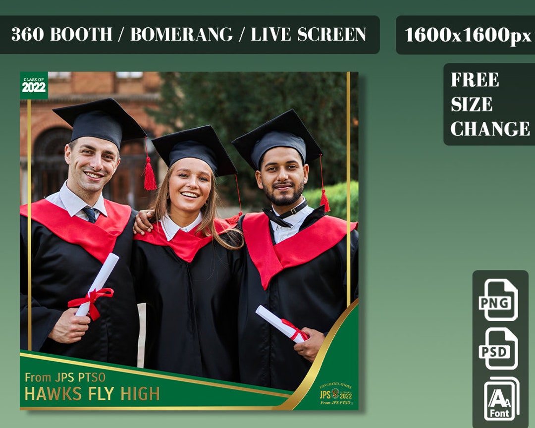 360 Photo Booth Overlay, Graduation Photobooth Frame, FREE Size ...