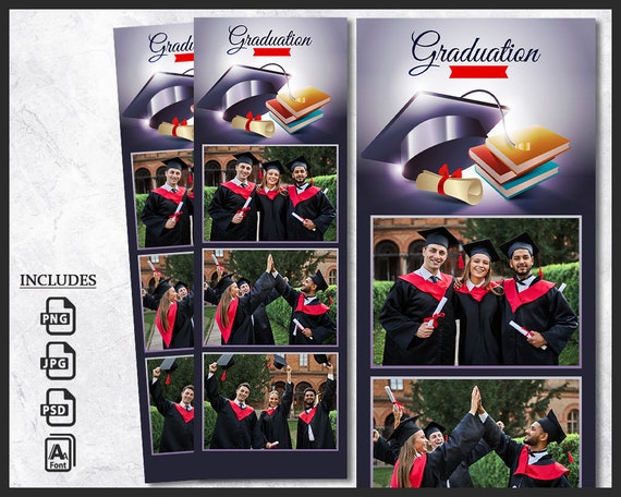 Graduation Photo Booth Template Photobooth University School | Etsy