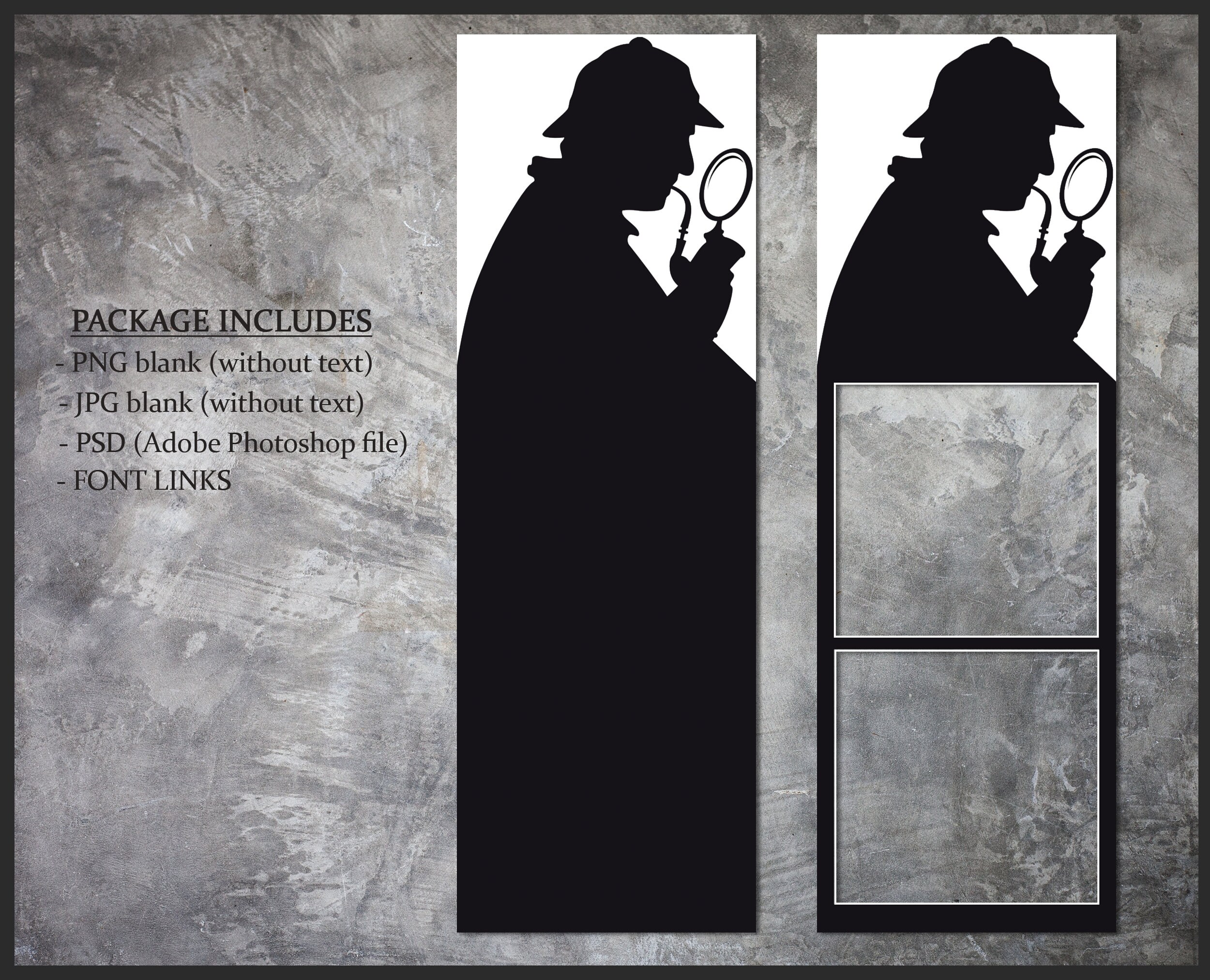 Sherlock Holmes Booth Template, 1880 Birthday Party, 2x6 Background ...