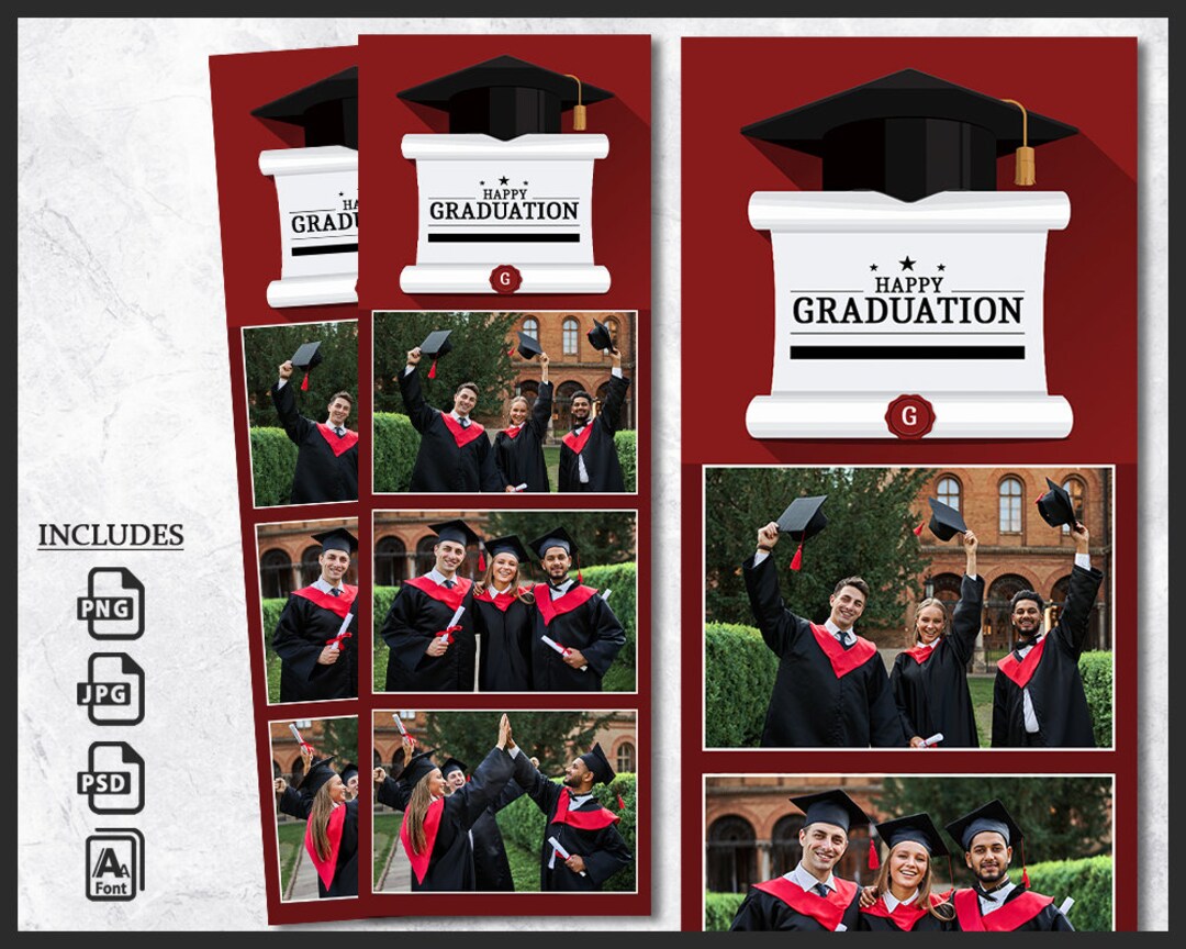Graduation Photo Booth Template, Photobooth University, School Party ...