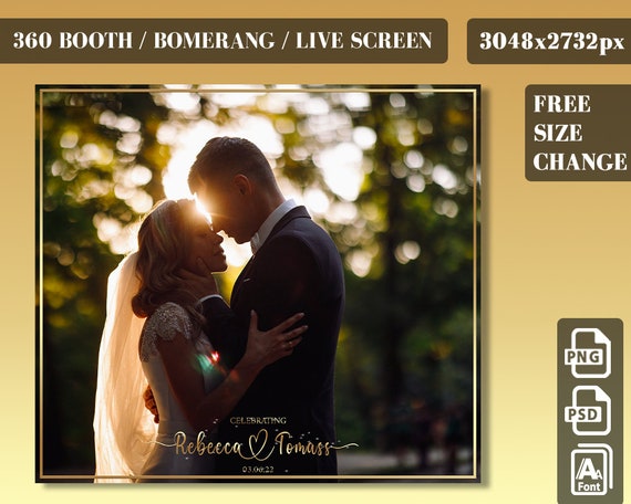 360 Photo Booth Overlay Wedding Photobooth Frame FREE Size | Etsy