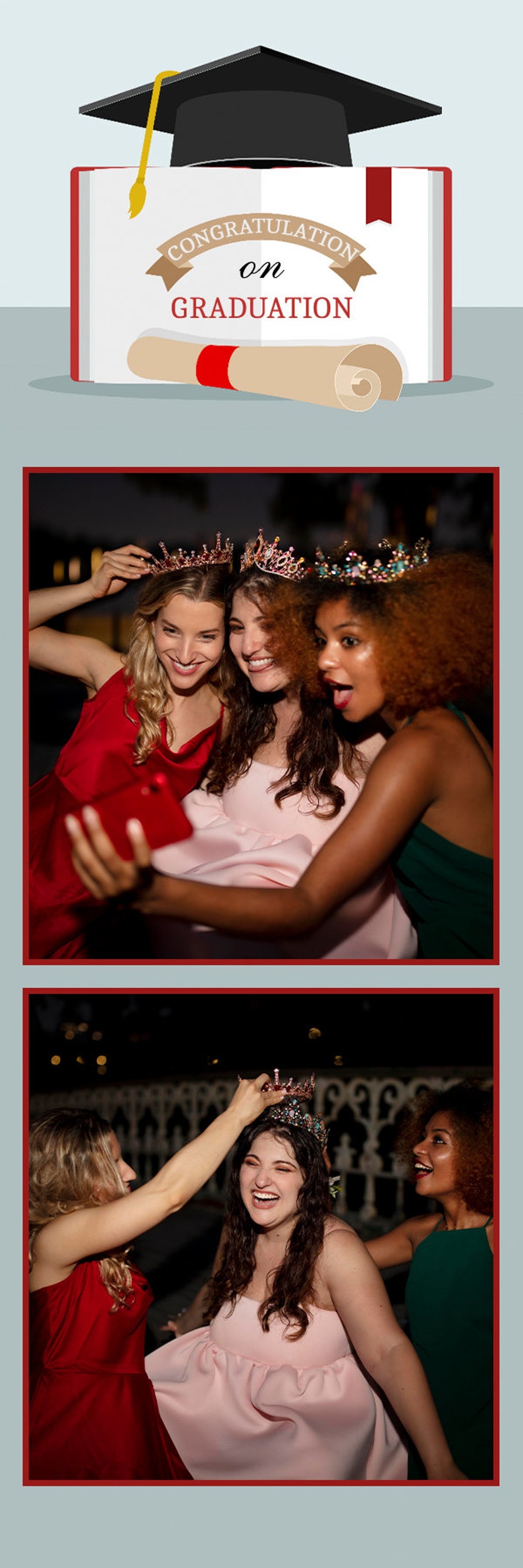 Graduation Photo Booth Template Photobooth University School | Etsy