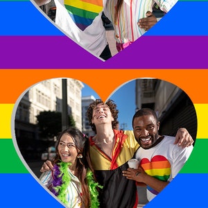 Pride Photo Booth Template 2x6 | Rainbow Love Wins Photobooth Frame ...