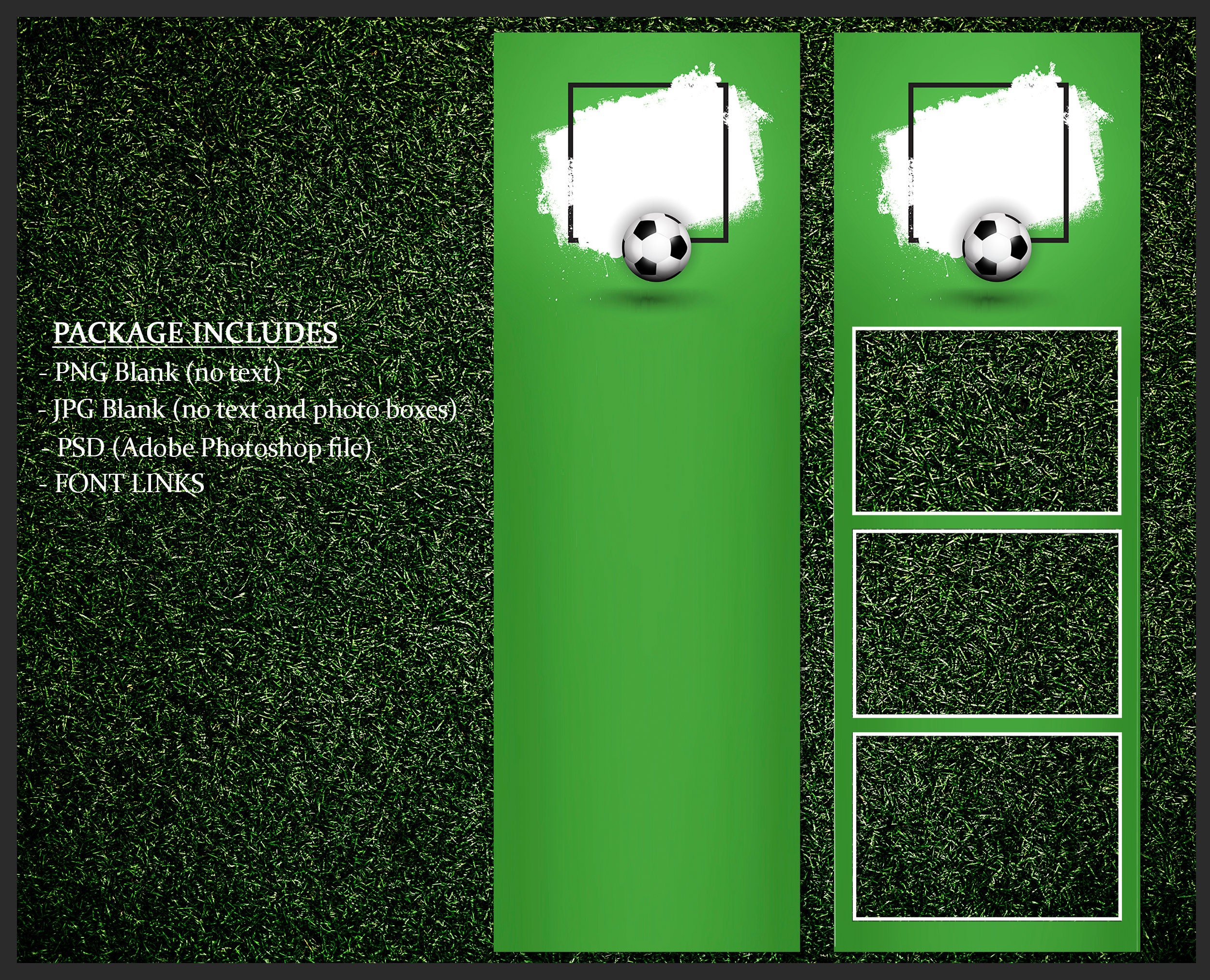 Football Birthday Photo Booth Template | 2x6 Party Strip for Sports ...