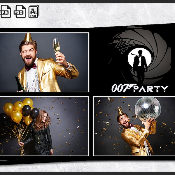 James Bond Template - Etsy