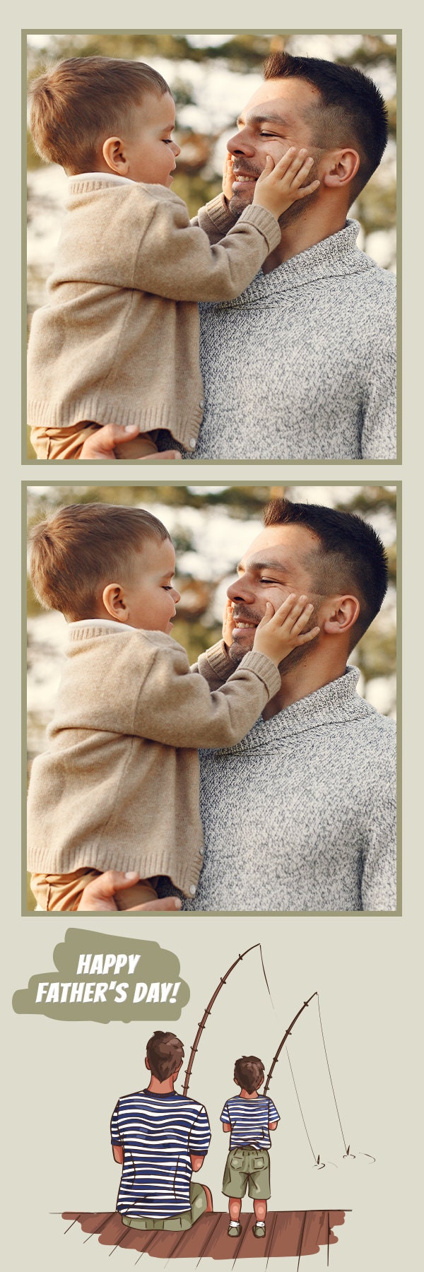 Father’s Day Photo Booth Template 2x6 | Editable Overlay PSD | Dad Life ...