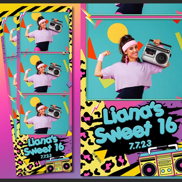 80s Party Photo Overlay - Etsy