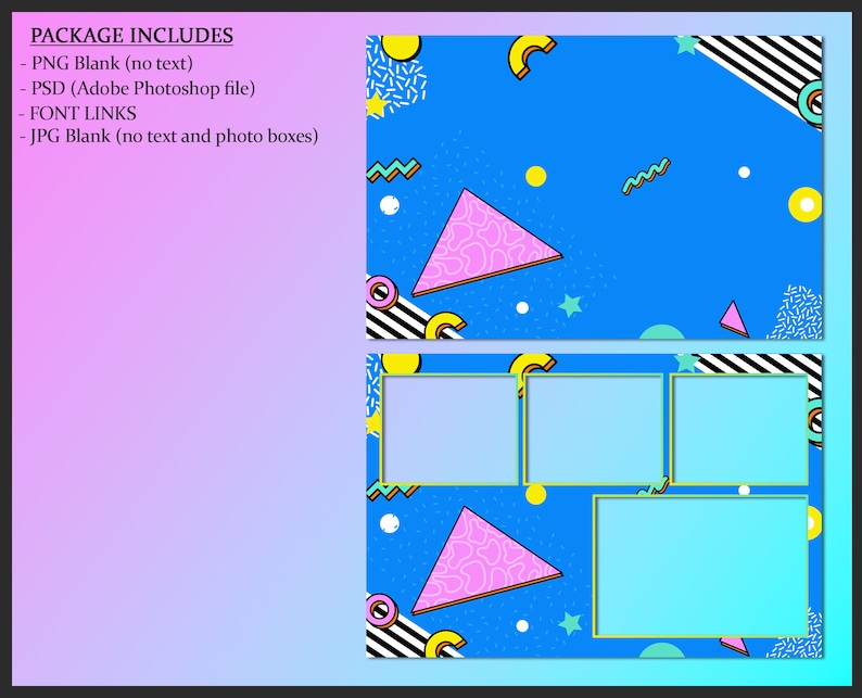 90s Photo Booth Template Photobooth 1990s Birthday Party - Etsy