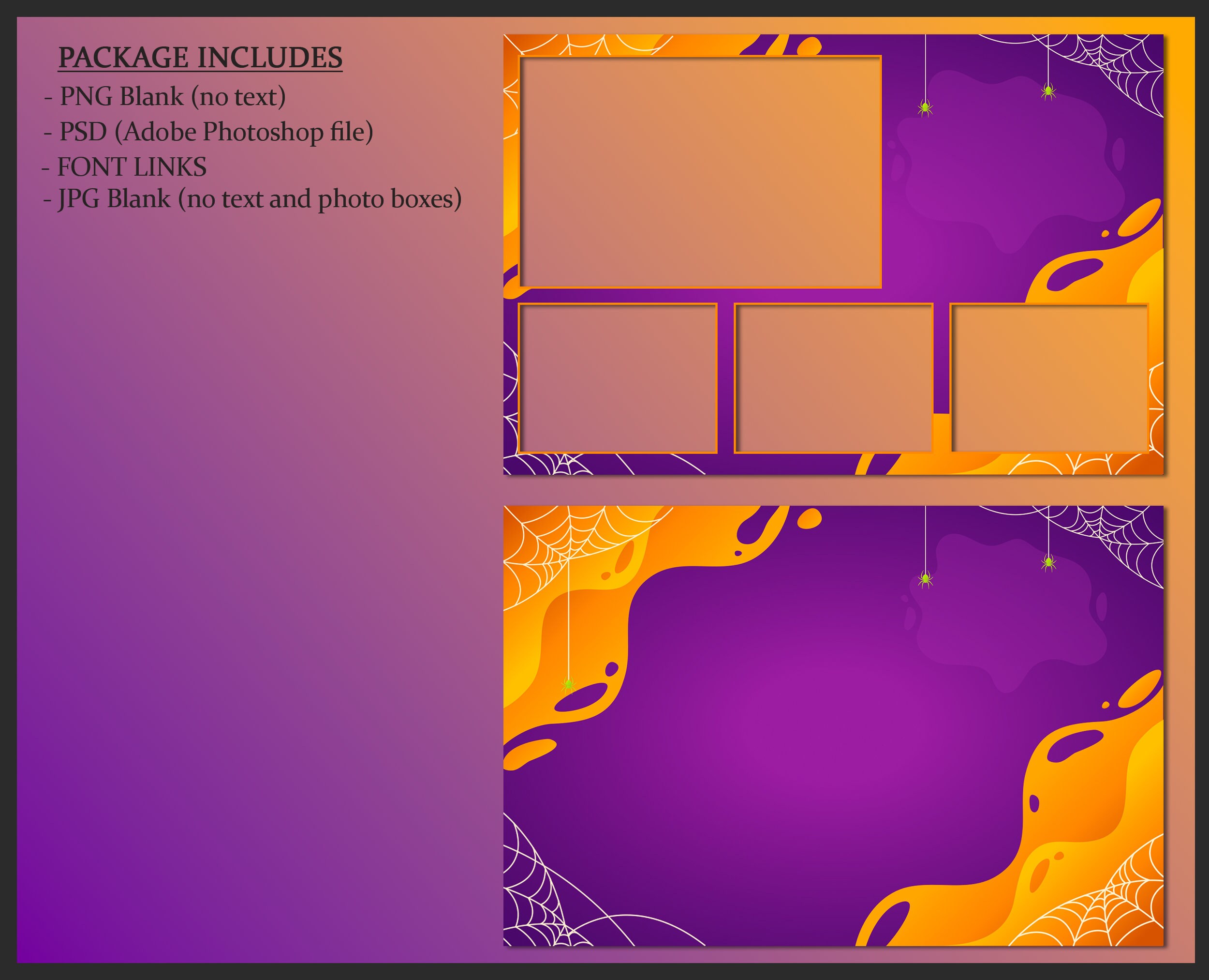 Halloween Photo Booth Template, 4x6 Background, Hallowe'en Pumpkin ...