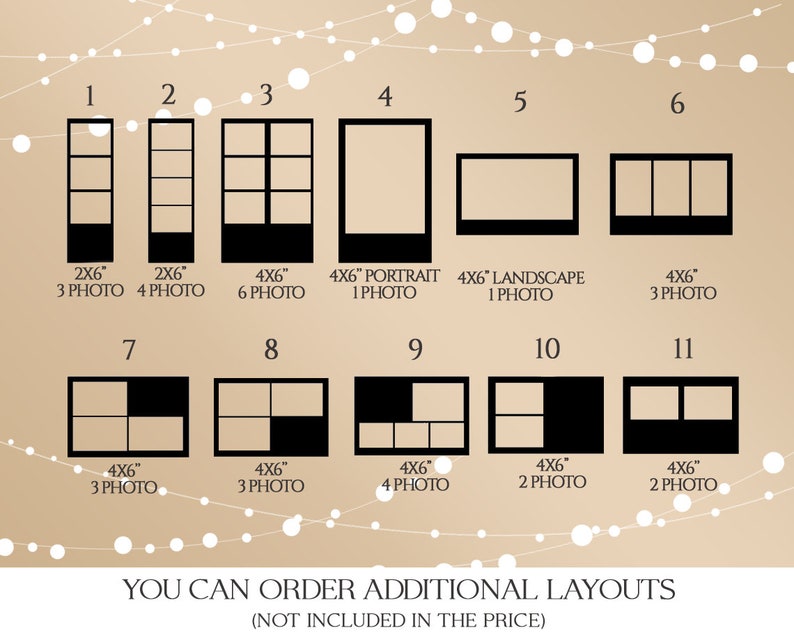 Wedding Photo Booth Template 4x6 | Rustic Kraft Paper Strip With String ...