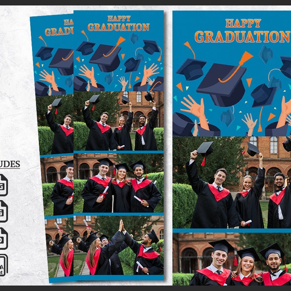 Blue Graduation 2x6 Template - Etsy