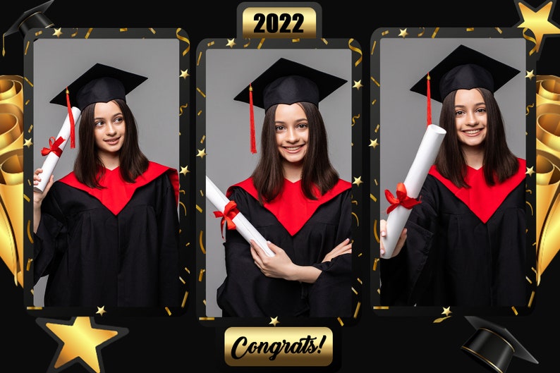 Graduation Photo Booth Template Photobooth University School - Etsy