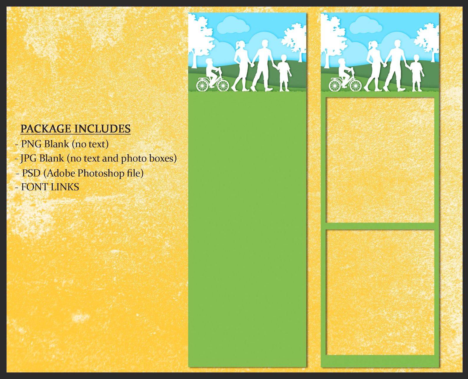 Family Day Photo Booth Template, Photobooth World Frame, 2x6 Background ...