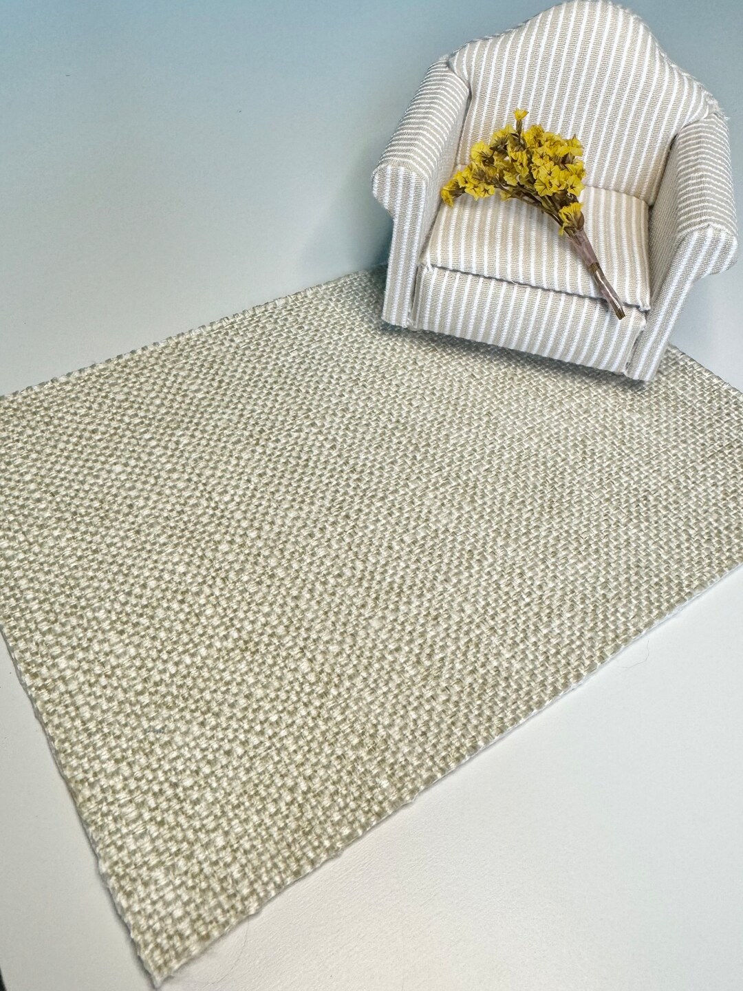 Dollhouse Rug, Natural Canvas Area Rug, Living Room Flooring - Etsy