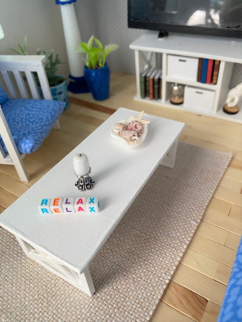 Farmhouse Coffee Table Miniature Beach House Furniture | Etsy