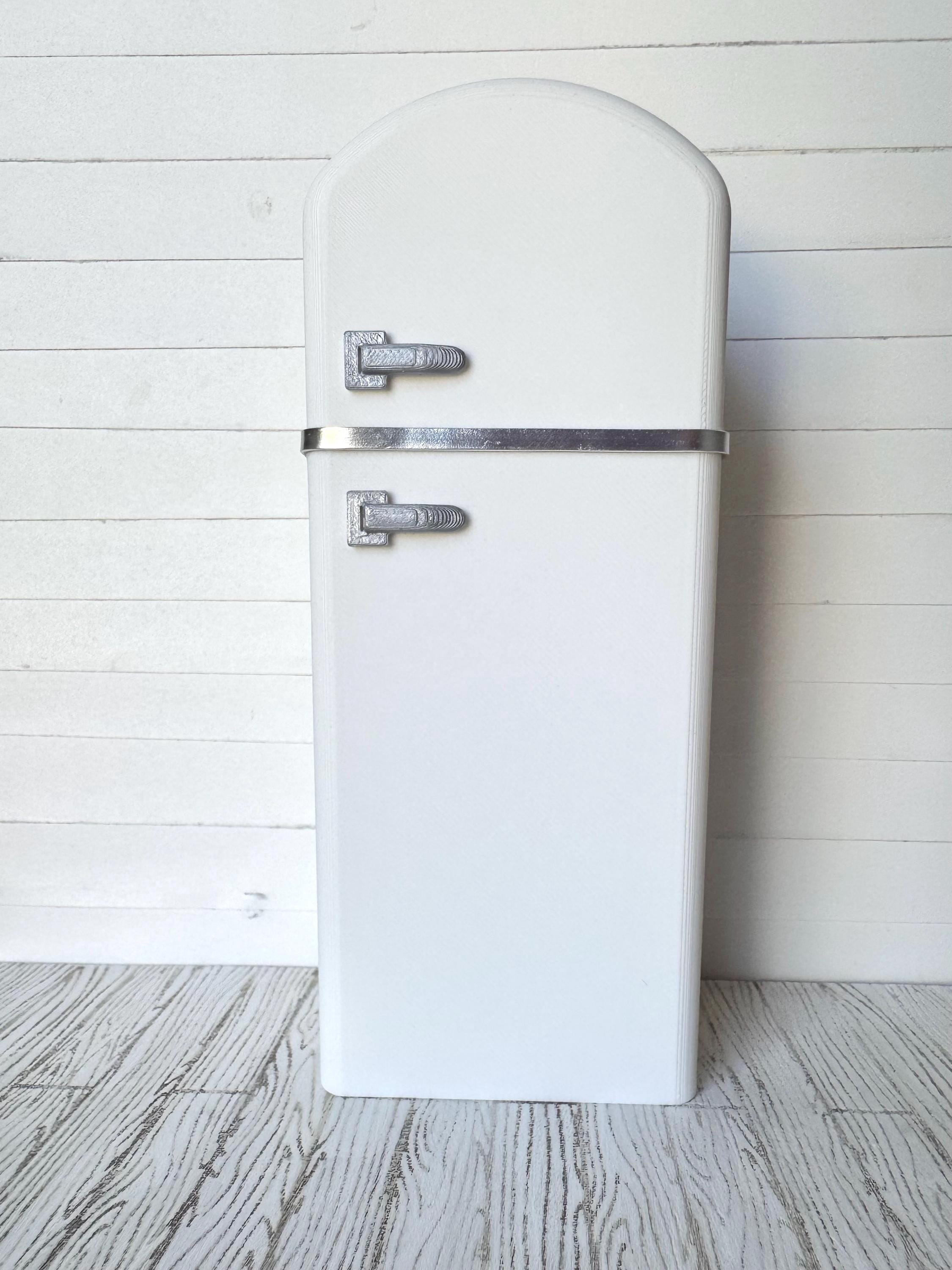 Dollhouse Retro Refrigerator, 50s Style Fridge, Vintage Look Kitchen ...