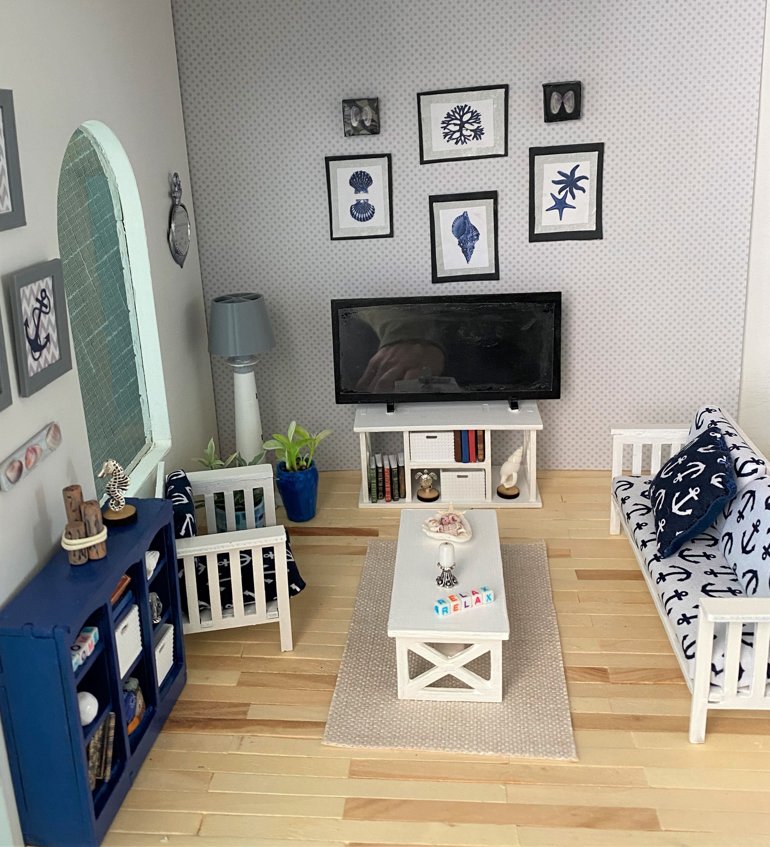 Farmhouse Coffee Table Miniature Beach House Furniture | Etsy