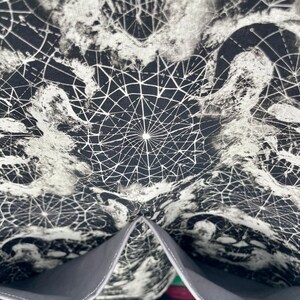 Black and White Demonic Horned Skull With Geometric Shapes Design ...