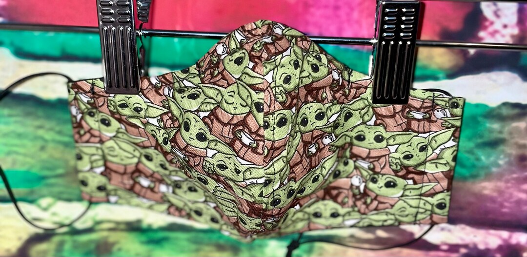 Star Wars Baby Grogu Pattern Design Face Mask With Elastic - Etsy