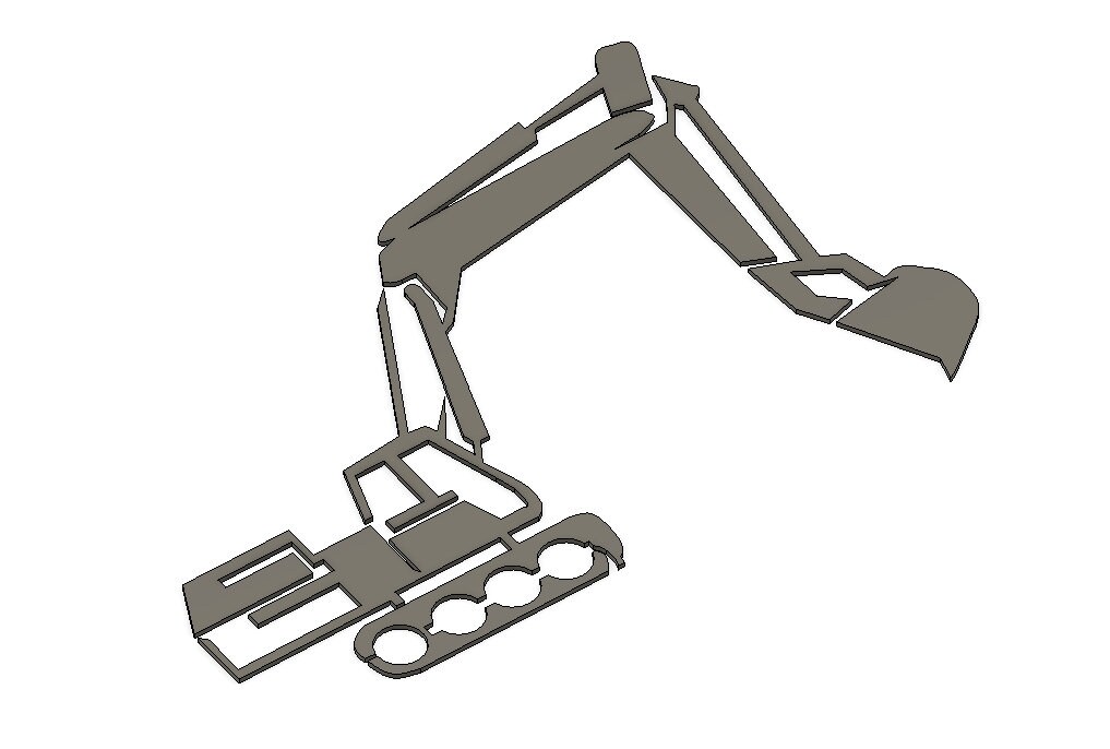 Excavator DXF Cutout: DIY Industrial Silhouette File for CNC Machines ...