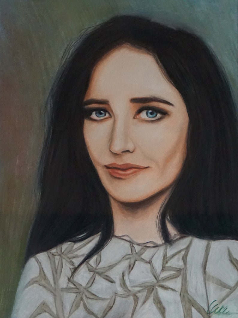 Eva Green Poster - Contemporary Art - Portrait Poster - "eva Green ...