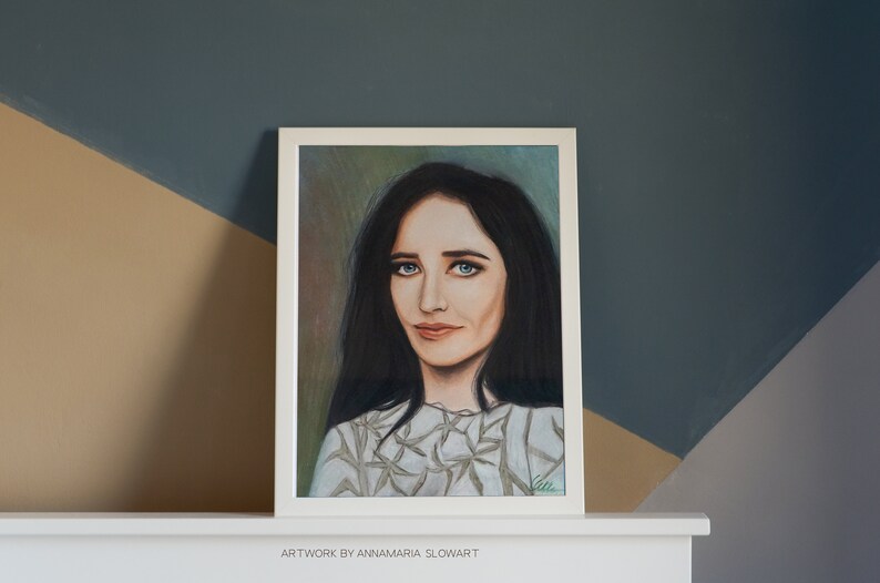 Eva Green Poster - Contemporary Art - Portrait Poster - "eva Green ...