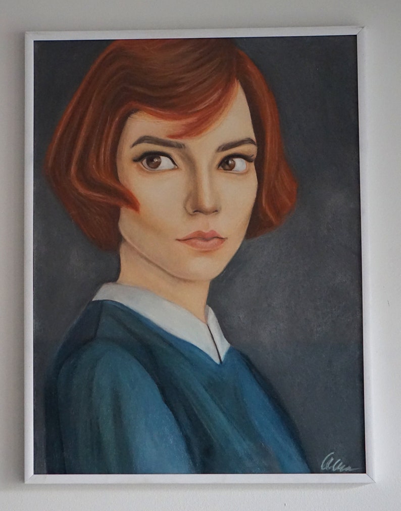 The Queen's Gambit Portrait in Pastels - Etsy
