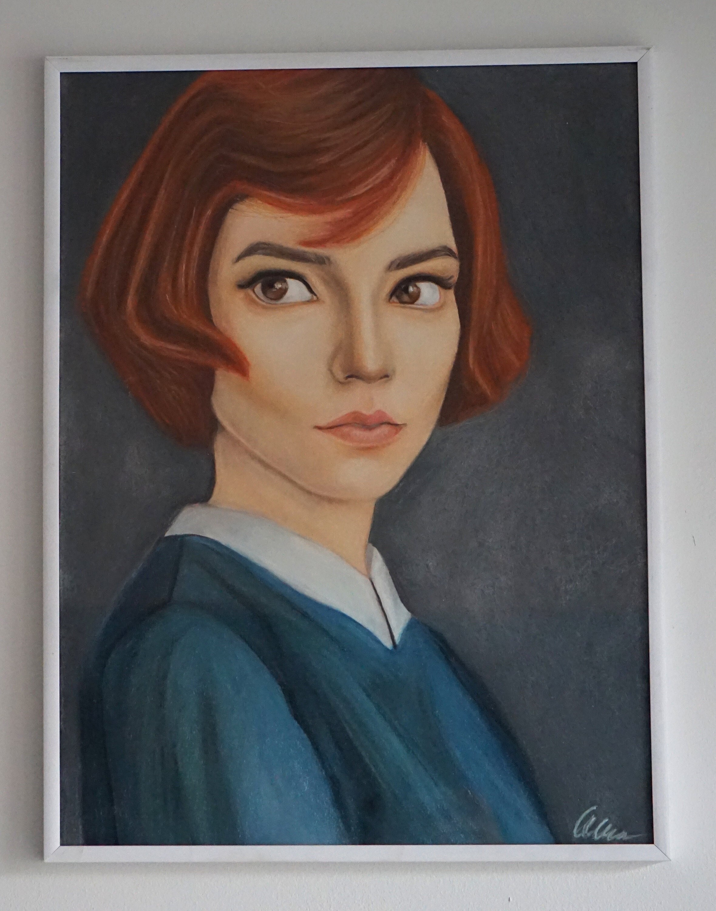 The Queen's Gambit Portrait in Pastels - Etsy