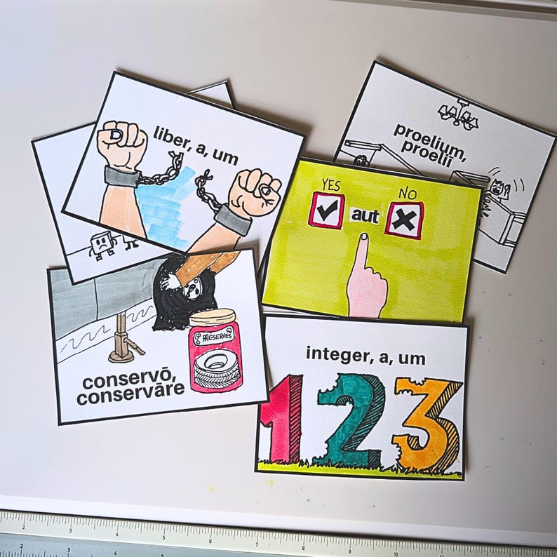 Henle Latin Vocabulary Flashcards Set B With Pictures for Classical ...