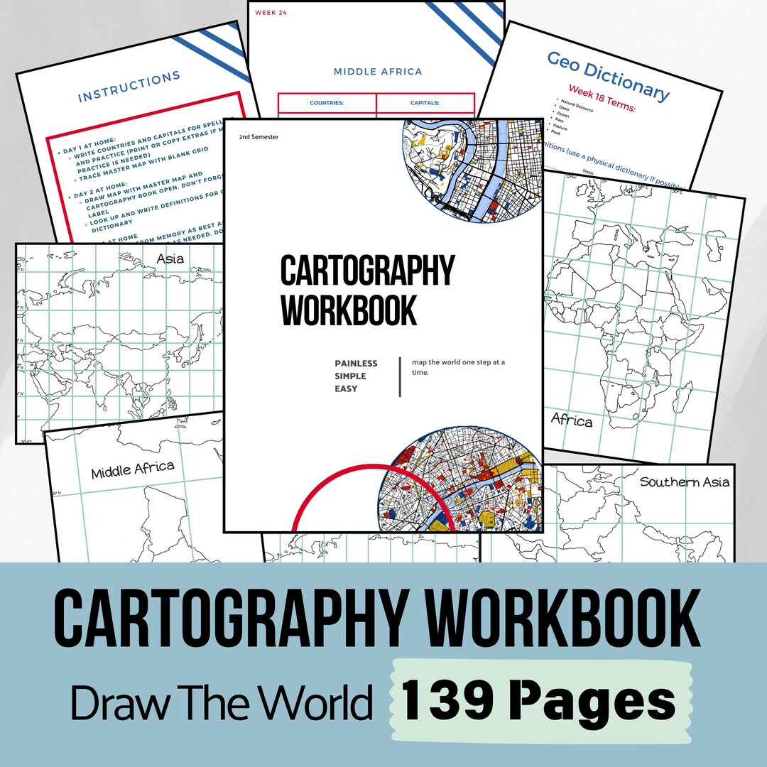 2nd Semester Cartography Workbook Challenge A Printable Digital ...