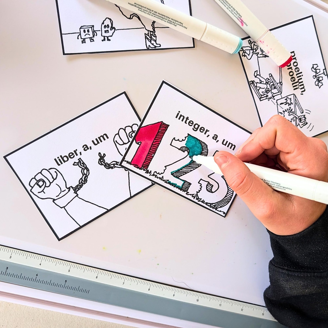 Henle Latin Vocabulary Flashcards With Pictures for Challenge B and ...