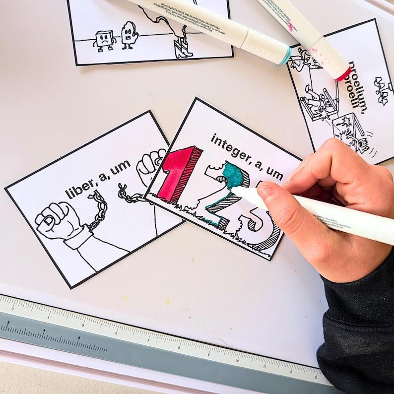 Henle Latin Vocabulary Flashcards Set B With Pictures for Classical ...