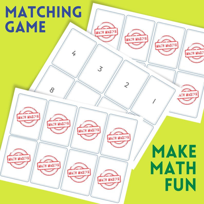 Multiplication Math Flashcards 1-15s and Math Game for Kids Homeschool ...