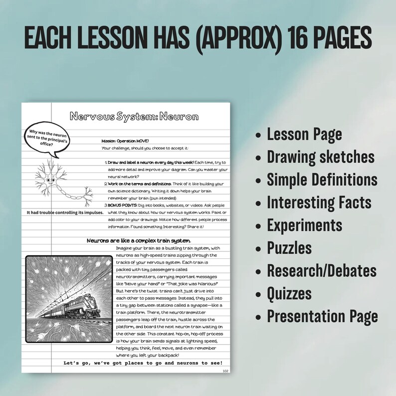 Printable Anatomy Curriculum for Christian Homeschool Middle School ...