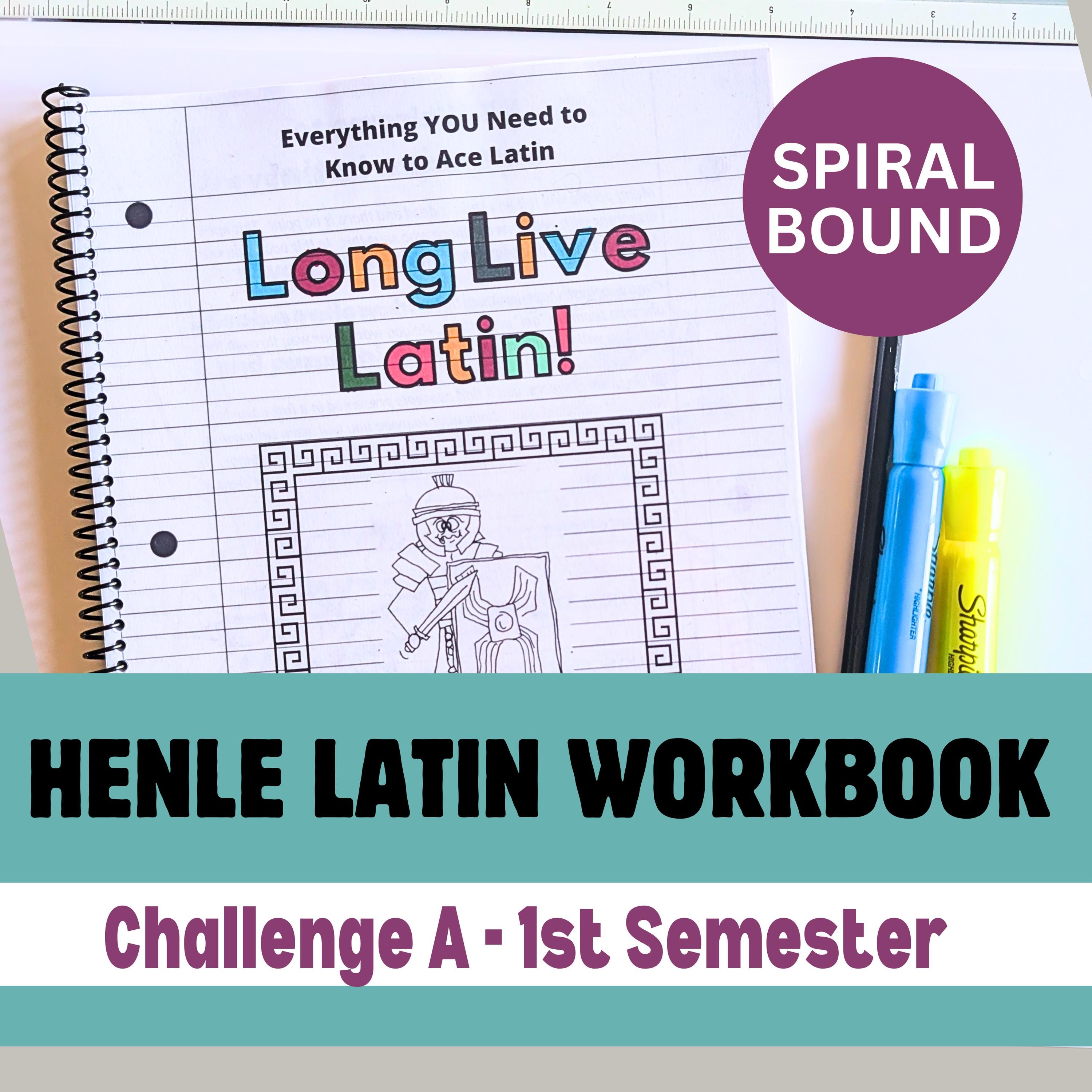 PRINTED Henle Latin Workbook for Challenge A First Semester Fun ...