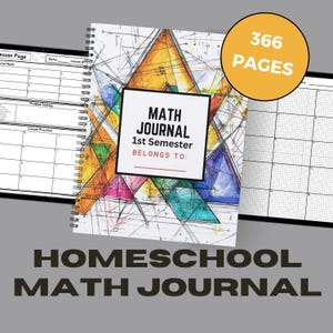 Homeschool Math Journal Printable Digital Download for Students ...
