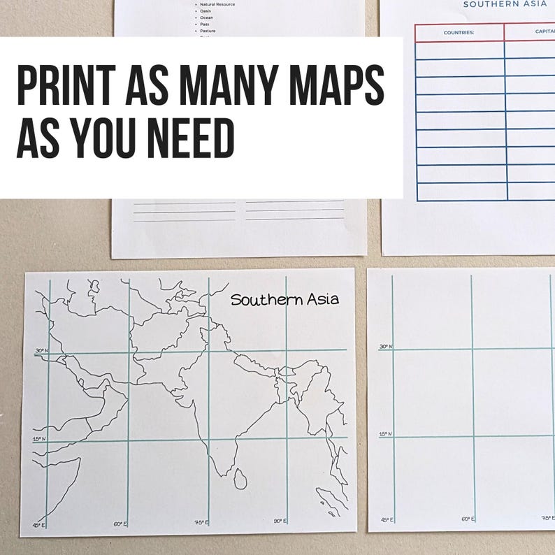 Cartography Workbook for Classical Education Printable Digital ...