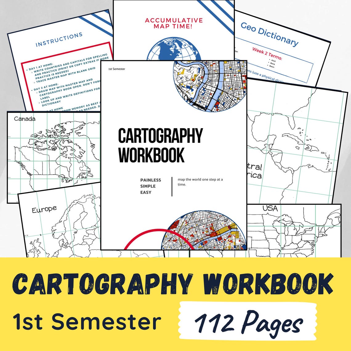 Cartography Workbook 1st Semester Western Hemisphere for Classical ...