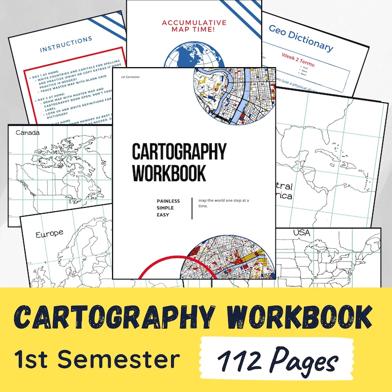 Cartography Workbook for Challenge A 1st Semester Draw the World ...