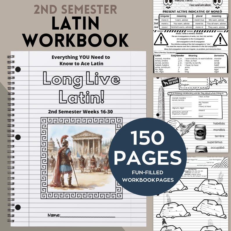 Long Live Latin Level A Henle Workbook Printable Digital Curriculum for ...