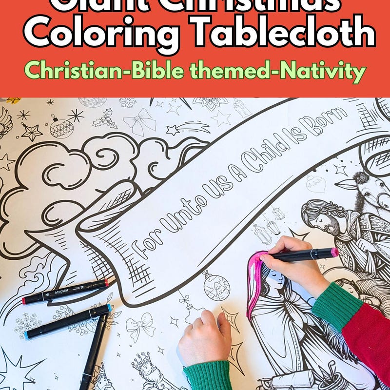 Christmas Colouring Tablecloth - Etsy