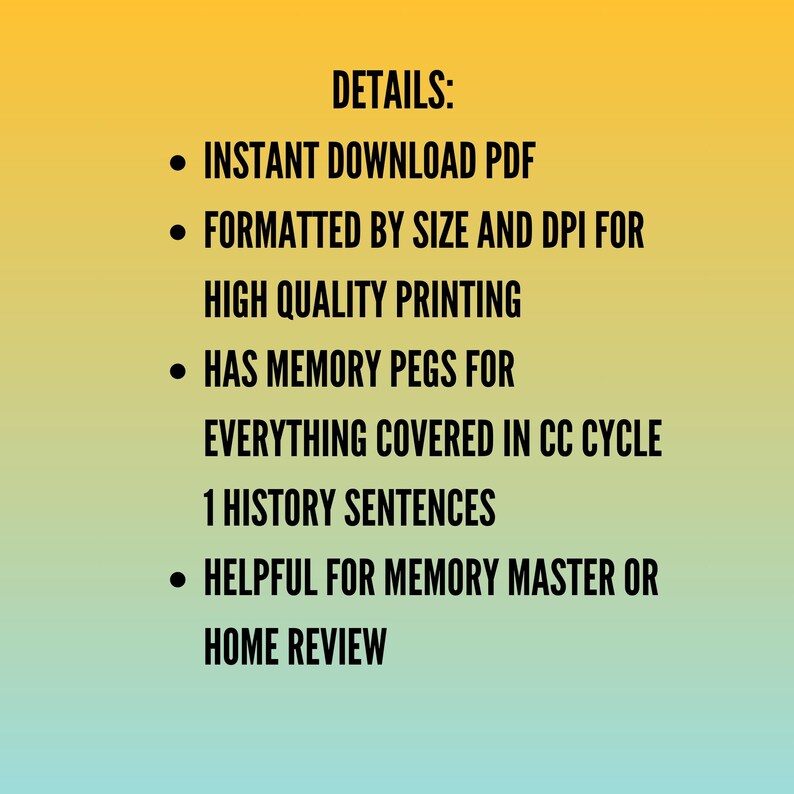 Cycle One Giant Coloring Page History Printable Digital Download Memory ...