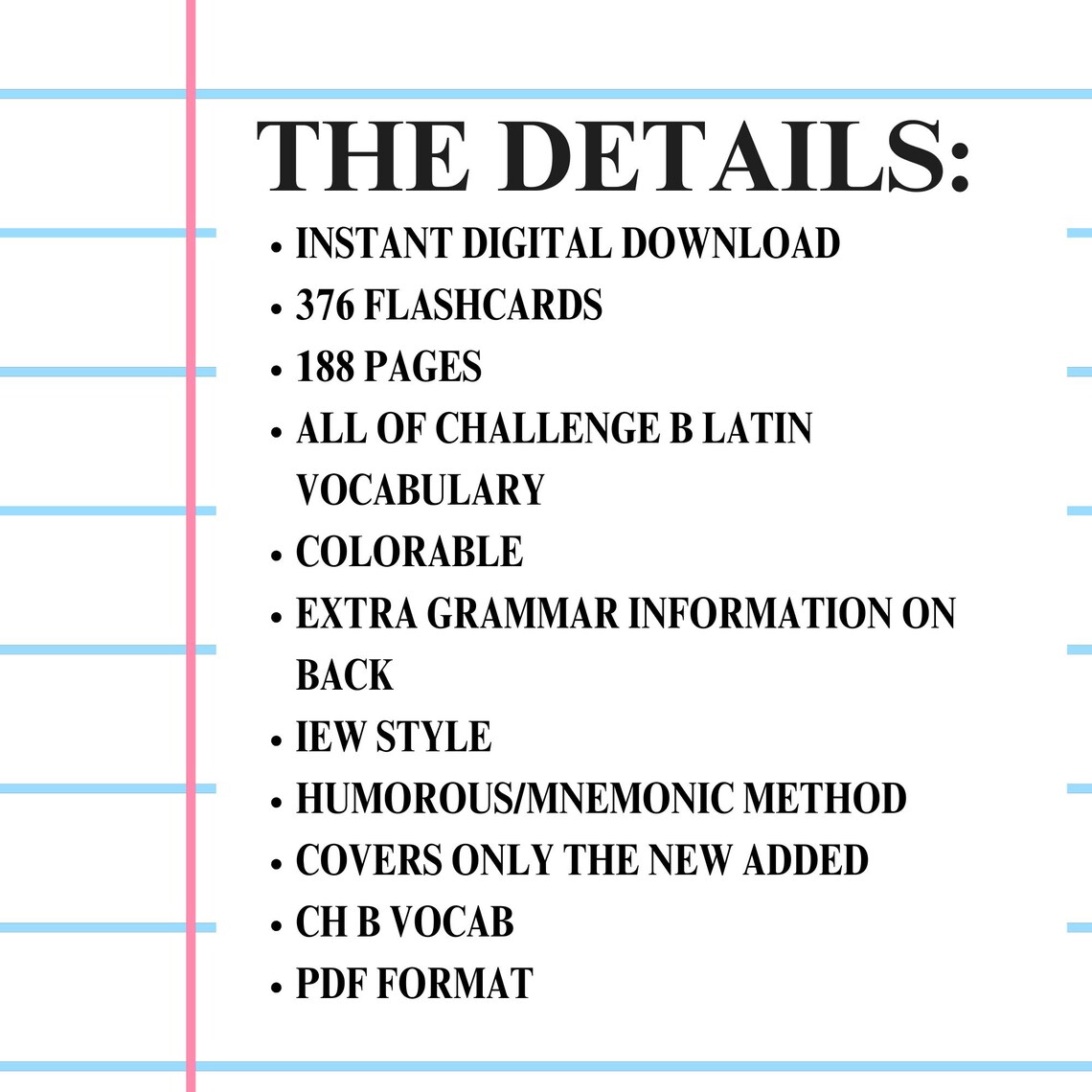 Henle Latin Vocabulary Flashcards With Pictures for Challenge B and ...