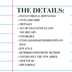 Henle Latin Vocabulary Flashcards With Pictures for Challenge B and ...