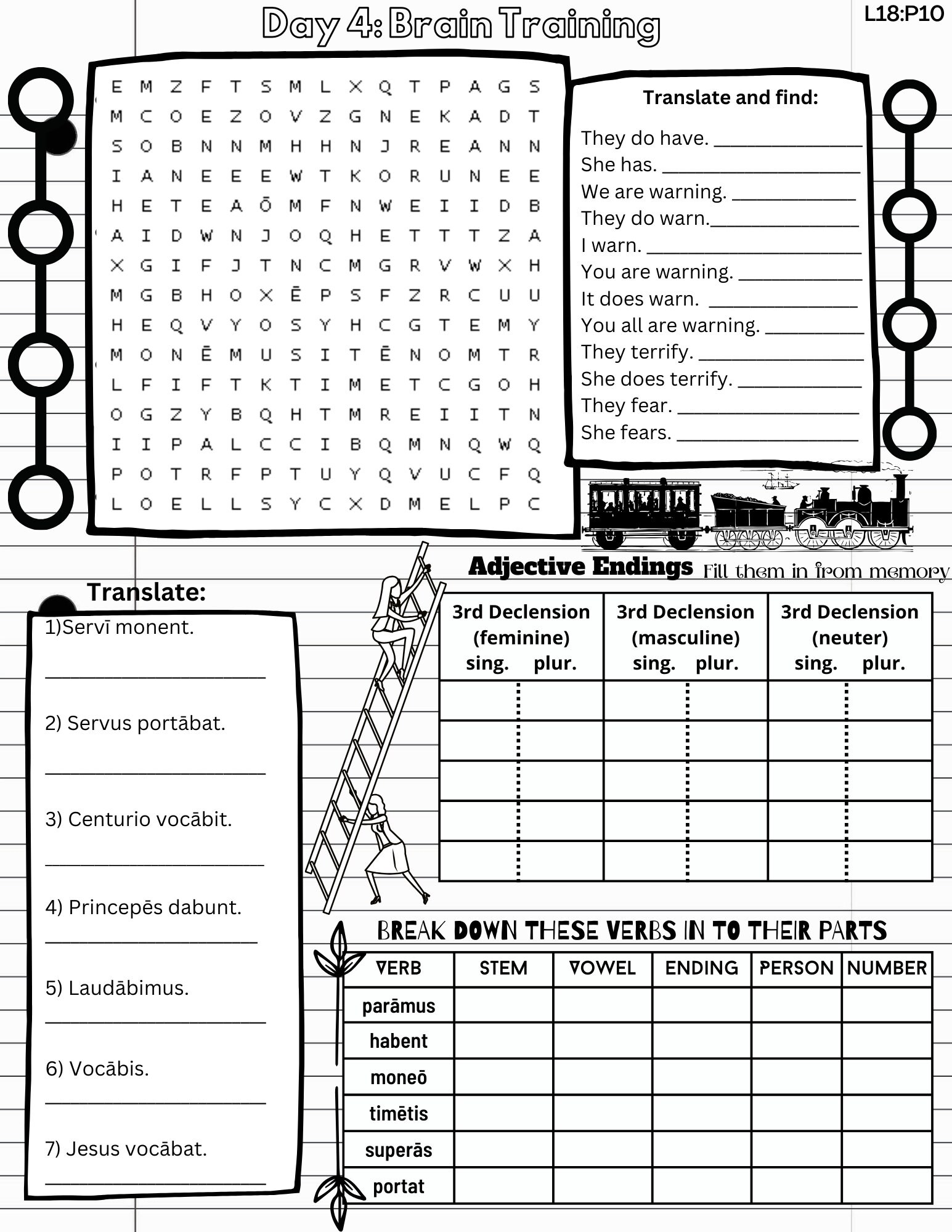 Challenge A Henle Latin Workbook Printable Digital Curriculum for ...
